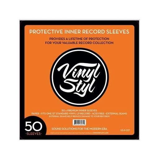Vinyl Styl 12inch Round Corner Inner Record Sleeves, 50 Count, White ...