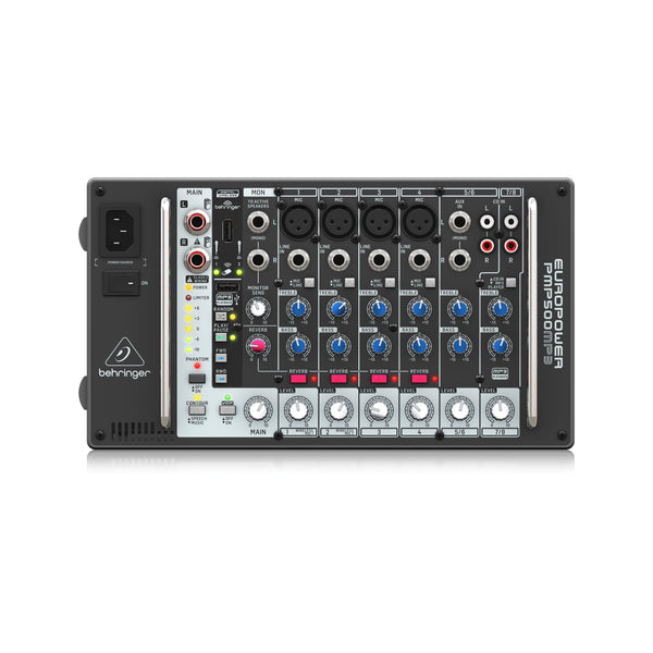Behringer Europower PMP500MP3 8-channel 500W Powered Mixer – Swee Lee ...
