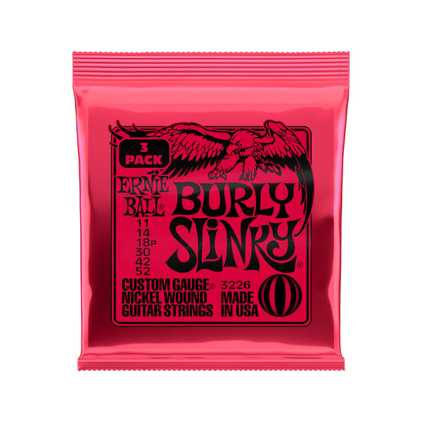 Ernie Ball Burly Slinky Nickel Wound Electric Guitar Strings, 11-52, 3 – Swee Lee Singapore